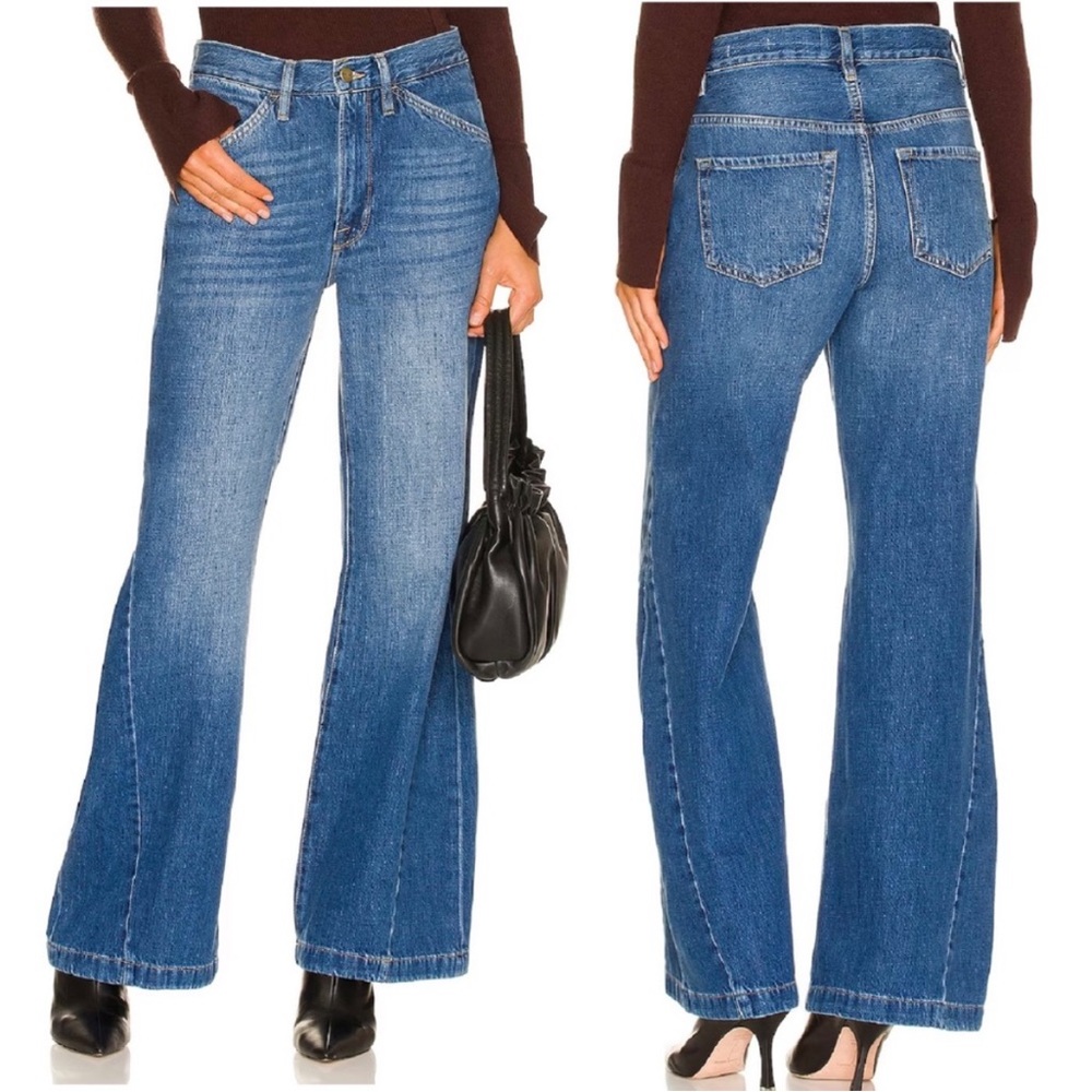Frame Denim Le Baggy Palazzo Wide Leg High Rise Jeans… - Gem